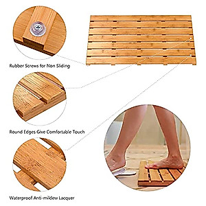 Domax Bathtub Caddy Tray and Bamboo Bath Mat