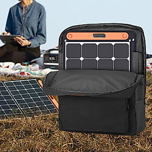 HODRANT Solar Panel Storage Bag Compatible with Jackery SolarSaga 100W 100X 200W, Padded Travel Carrying Case for 2 Battery Panels, Double-Layer Solar Panel Carrier with Shoulder Strap, Patent Design