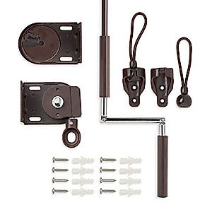 Coolaroo 448264 Cordless Outdoor Roller Shade with 90% UV Protection, Mocha