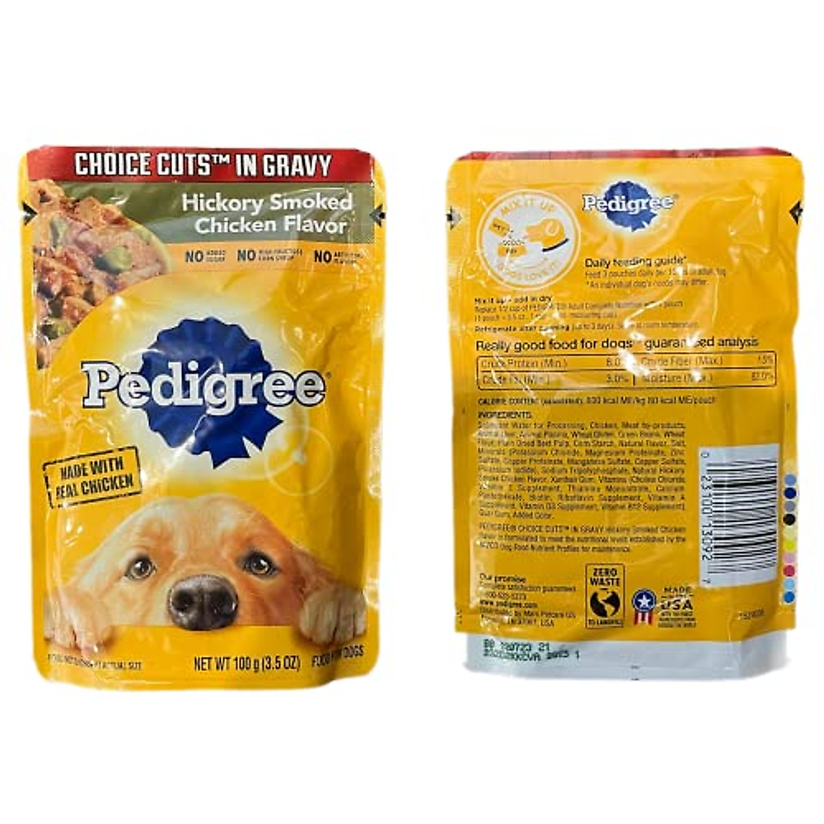 Pedigree Wet Dog Food Pouch Variety Bundle, Choice Cuts in Gravy, 12 Pouches Assorted Flavors - Chicken, Hickory, Filet Mignon, Beef, Casserole