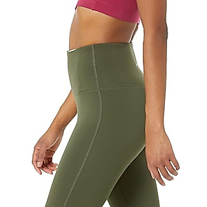 Amazon Essentials Women's Active Sculpt Workout Athleisure High Rise Capri Leggings (Available in Plus Size), Olive, XX-Large