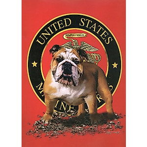 MARINES BULLDOG Queen Mink Blanket
