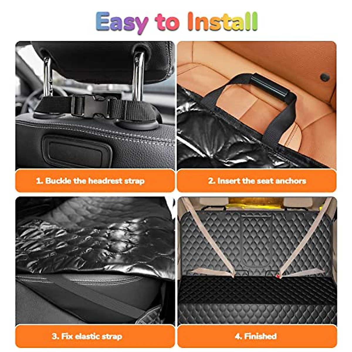 URPOWER Waterproof Dog Car Seat Cover for Back Seat for Cars, SUVs &Trucks Compatible for Armrest, Nonslip Car Seat Protector for Pets and Child,