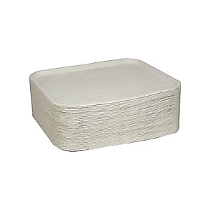 Pactiv 14''x18'' Disposable Food Tray Made with a Fiber Blend Designed for Schools or Snack Bars | 100 Trays per Case, Beige, M531418