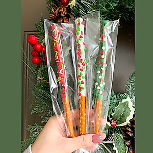 Self Sealing Cellophane Bags,2x10 Inches Clear Pretzel Rod Bags, 200 Pcs Resealable Cellophane Bags Self Adhesive