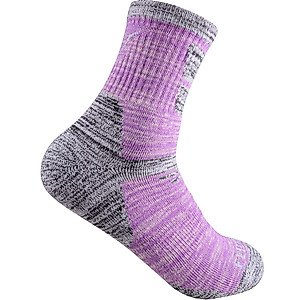 FEIDEER Women's Hiking Walking Socks, 3-Pack Outdoor Recreation Socks Wicking Cushion Crew Socks (3WS19103-M)