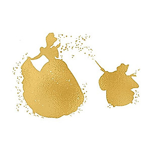 Simply Remarkable Cinderella, Princess and Disney Inspired - Pack of 4 Gold Poster Prints Photo Quality - Made in USA - Frame not Included (8x10, Cinderella 4 Pack - Gold)