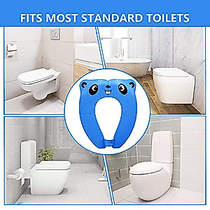 RafaLife Bath Toys - [Upgrade Splash Guard - Stable] Portable Toilet Training Seat for Toddlers, Boys & Girls. Folding Travel Potty Seat. Extra Stable, Powerful and Safe, with Handy Carry Bag (Blue)