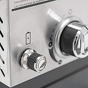 Megamaster 720-0864MA 2 Burner Propane Barbecue Gas Grill, for Camping, Outdoor Cooking, Patio, Garden Barbecue Grill, 28000 BTUs, with Foldable Side Table, Silver and Black