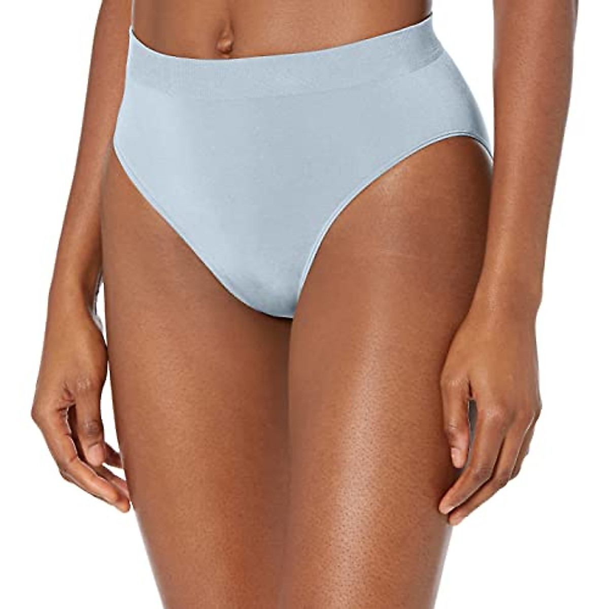 Wacoal Women's B-Smooth High-Cut Panty, Chambray Blue, Large