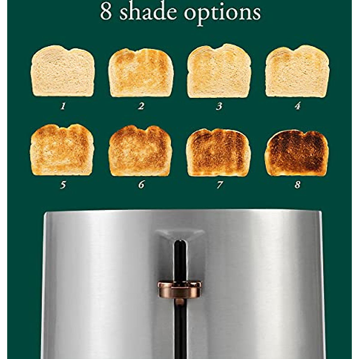 Café Express Finish 2-Slice Toaster | Extra-Wide Slots, Extra Lift for Waffles, Pastries, Texas Toast & More | 4 Pre-Set Functions, 8 Shade Options | Countertop Kitchen Essentials | Matte White