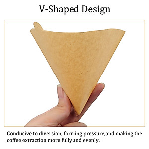 Coffee Filters Cone 01, 100 Count Unbleached Natural Brown 1-2 Cups Disposable Coffee Paper Filters, Compatible with V60 and Cone Shaped Pour Over Coffee Filter and Drip Coffee Maker