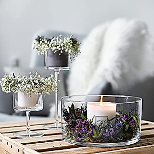 Krosno Glass Salad Bowl | 9.4" | Glamour Collection | Perfect for Home, Restaurants and Parties | Fridge Safe