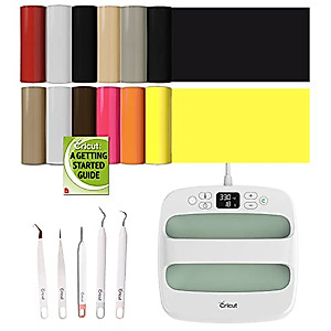 Cricut Easy Press 2 Bundle: Heat Press Machine, Everyday StrongBond Iron-On, Weeding Kit, Mint, 9x9