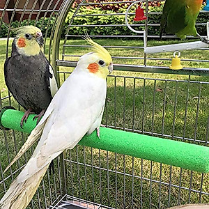 3 Pcs Bird Cage Perch Parrot Parakeet Perches, Colorful Wood Bird Stand Toy Bird Cage Sticks Accessories Supplies for Amazon Parrots, Conures, Cockatiel, Parakeet