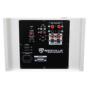 Rockville Rock Shaker 10" Inch White 400w Powered Home Theater Subwoofer Sub