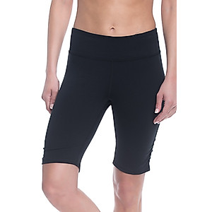 Gaiam Women's Yoga Short Performance Spandex Compression Legging Shorts - Black, X-Small