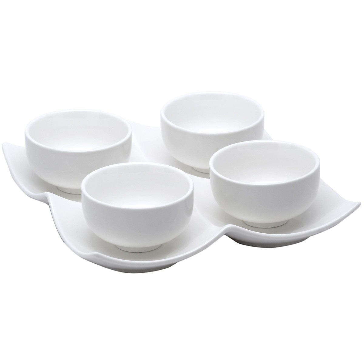 Red Vanilla Vanilla Fare 4 Bowls with Tray