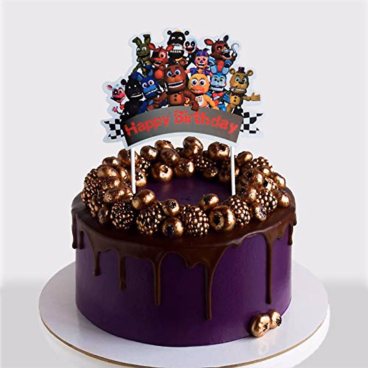 Cake Decorations for Fnaf Cake Topper, Happy Birthday Cake Toppers, Theme Cake Decorations for Bday Party - 1 Count