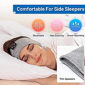 Sleep Headphones Bluetooth Headband, Perytong Sports Bluetooth Headband Headphones with Thin Speakers, Sleep Earbuds, Sleeping Headphones for Workout Running Yoga Nap, Gift for Men and Women