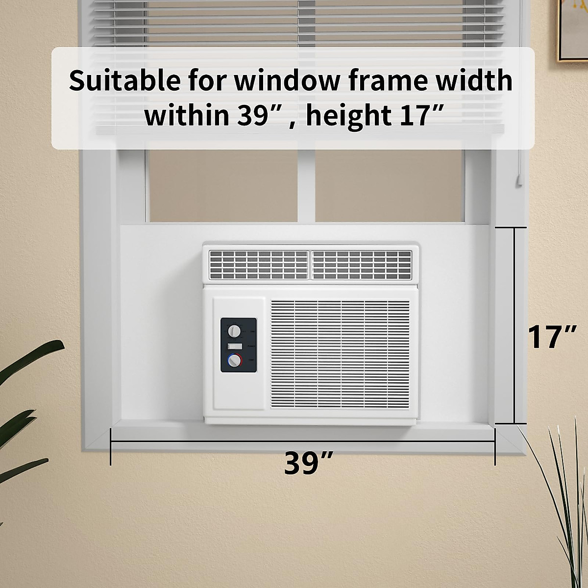 SZZSAF Window Air Conditioner Side Insulated Panel, 1PIC Full Surround Insulation Panels Window Seal Kit, WinterSummer Winter Heat and Draft Insulating,Insulation foam material (WHITE)