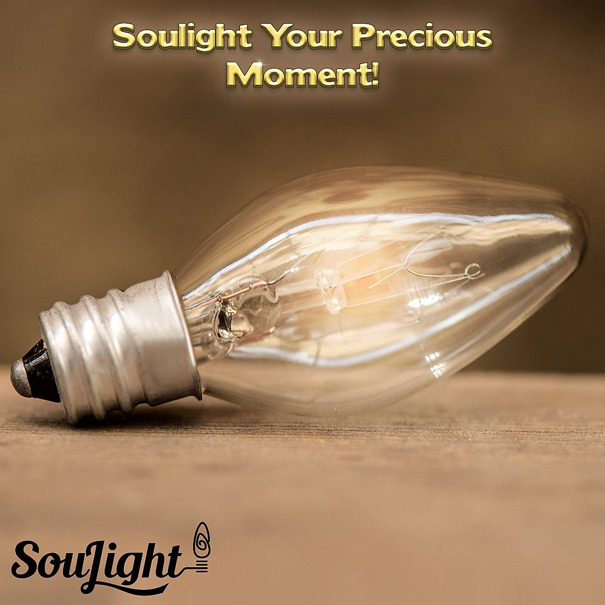 Salt Rock Lamp Bulb 12 Pack. 15 Watt Replacement Bulbs for Himalayan Salt Lamps & Baskets, Chandeliers, Scentsy & Wax Warmers, Night Lights. E12 Socket with Candelabra Base, C7