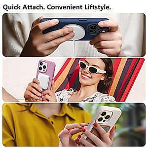 GONEZ for iPhone 14 Pro Max Case Silicone, Compatible with Magsafe, with 2X Screen Protector + 2X Camera Lens Protector, Liquid Silicone Shockproof Protective iPhone 14 ProMax Case, Stone