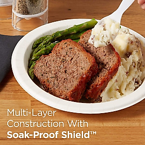 Dixie 6 7/8" Medium-Weight Paper Plates by GP PRO (Georgia-Pacific), Pathways, UX7WS (CASE), 125 Count (Pack of 4), Total 500