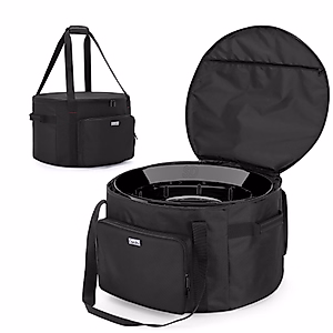 samdew 19-Inch Outdoor Fire Pit Bag Compatible with Outland Firebowl Model 893 870 823, Firebowl Travel Carrying Case for 19-Inch Diameter Propane Gas Fire Pit, Black, Bag Only