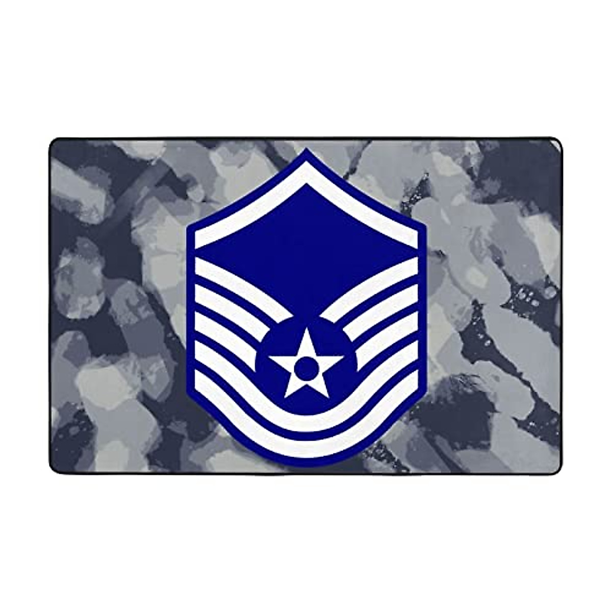 Air Force Master Sergeant 1st SGT Diamond Rank Area Rug Living Room Bedroom Kitchen Sofa Bedside Carpet Floor Mats 36"X24"