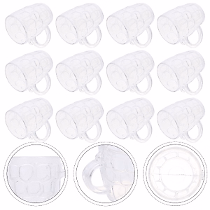 Toddmomy 20pcs Mini Beer Mugs Mini Shot Glasses Clear Beer Cups Plastic Beer Mugs Shot Beverage Tasting Glasses for Beer Sports Party Wedding Oktoberfest BBQ and Picnics