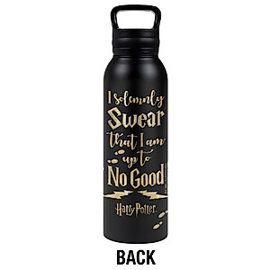 Harry Potter OFFICIAL No Good 24 oz Insulated Canteen Water Bottle, Leak Resistant, Vacuum Insulated Stainless Steel with Loop Cap