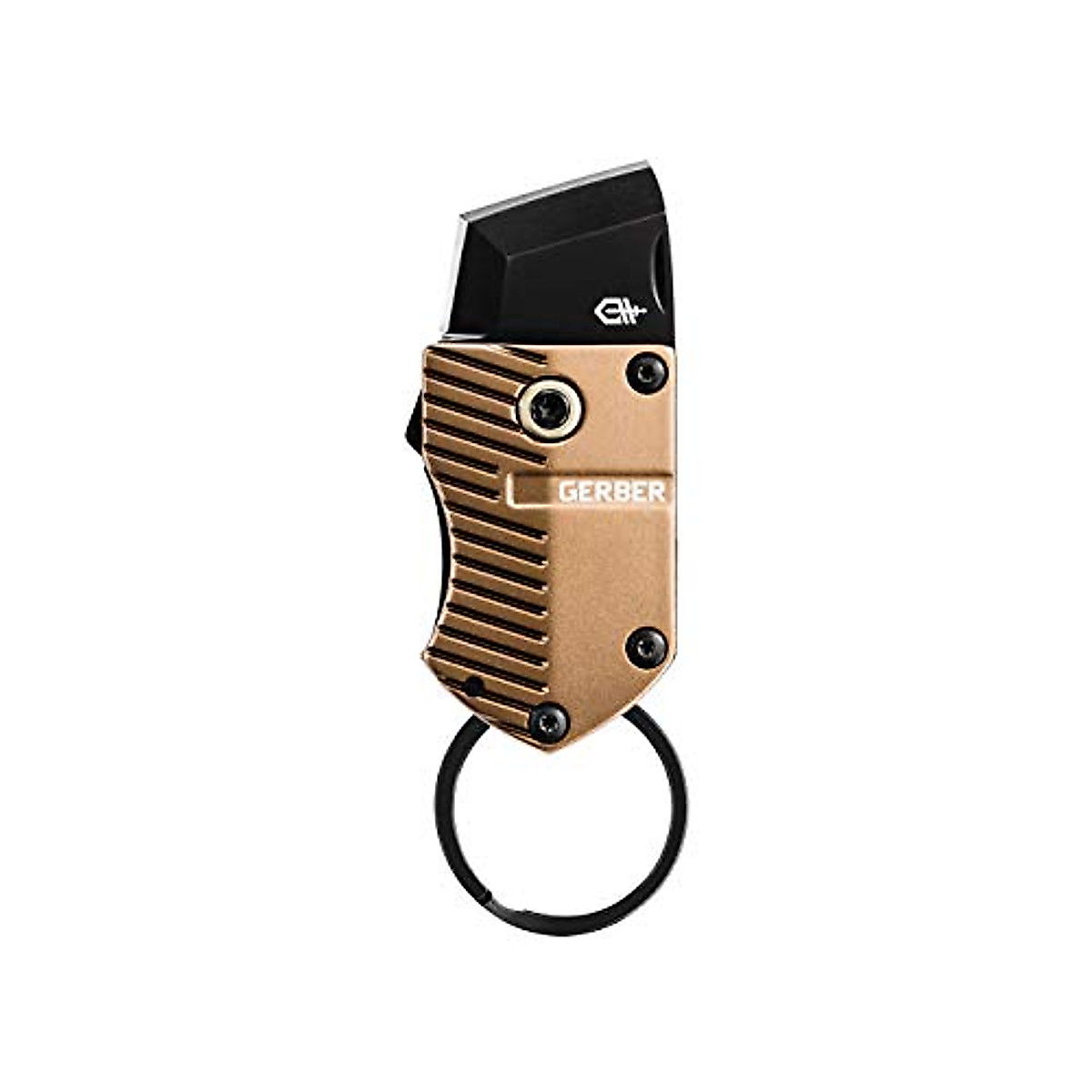 Gerber Gear Key Note - 1" Plain Edge Keychain Knife - EDC Gear and Equipment - Coyote Brown