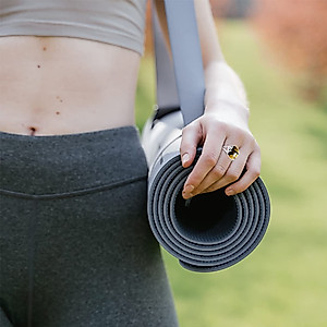 DALEGEM Natural Yellow Tigers Eye Stone Ring for Women,S925 Sterling Silver Edged with Flower Vine Ring Jewelry (Stone_Tiger Eye, 8)