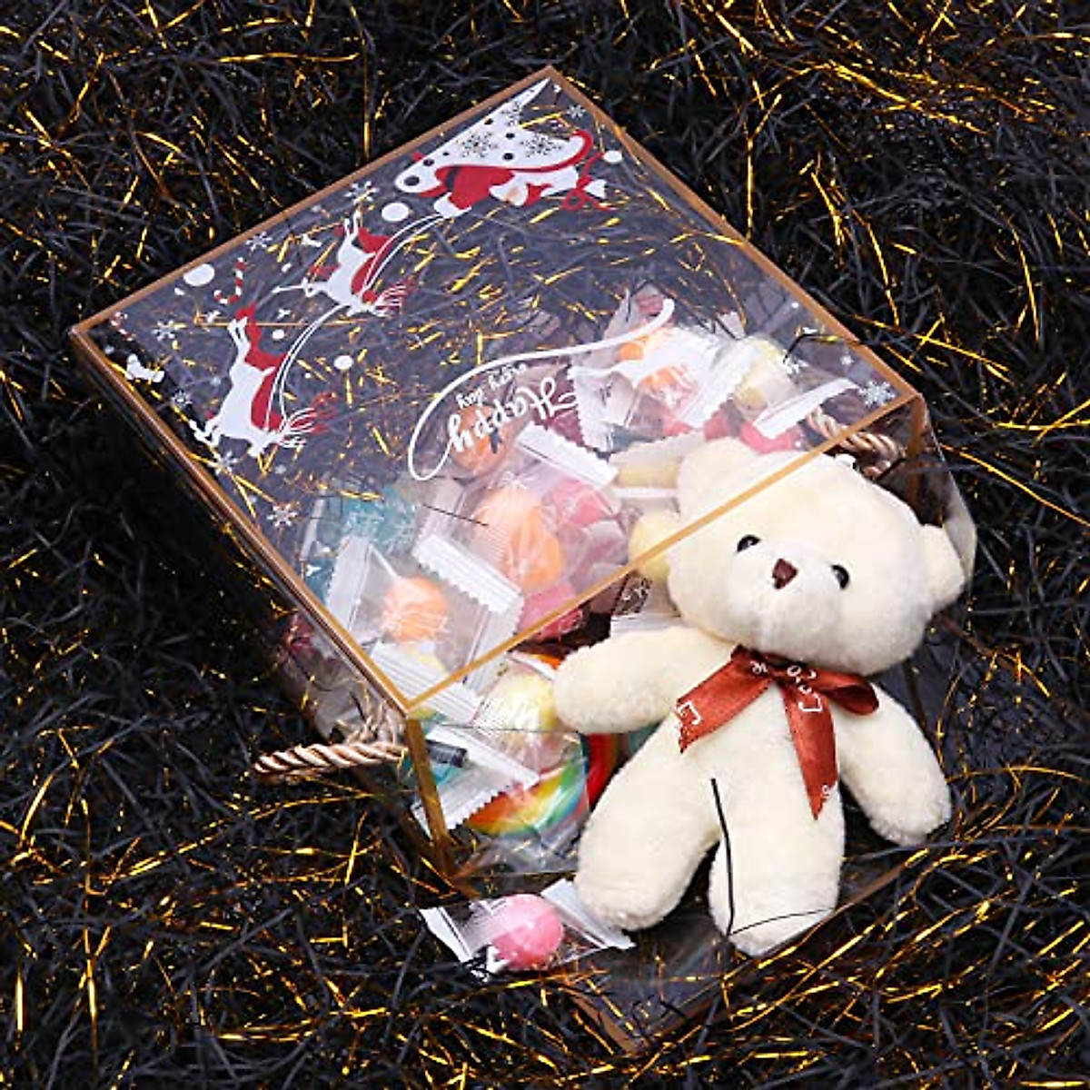 Zwish 1LB Crinkle Cut Paper Shred Filler for Gift Box 405G Crinkle Black Paper & 45G Shiny Gold Hamper Shreds for Gift Wrapping & Basket Filling(Black&Gold)