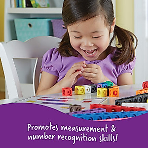 Learning Resources MathLink Cubes Early Math Activity Set - 115 Pieces, Ages 4+, Kindergarten STEM Activities, Linking Cubes, Connecting Cubes