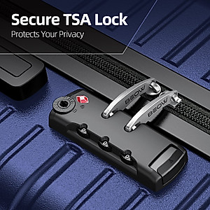 BEOW Luggage Sets 4 Piece Hardside Expandable Luggage Set Clearance Suitcase Sets with Wheels TSA Lock 16''20''24''28''(Deep Blue)