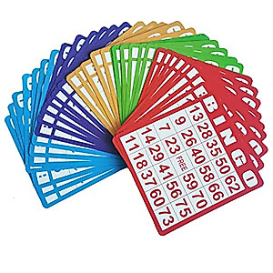 SEETOOOGAMES Deluxe Bingo Game Set,6 Inch Metal Cage, 300 Bingo Chips with a Bag, 75 Bingo Balls with a Bag, 50 Bingo Cards, Plastic Master Board