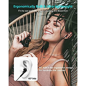 iFory USB C Earphones, HiFi Stereo Type C Earbuds Stereo in-Ear Earbud USB C Headphones with Mic and Volume Control Compatible with Google Pixel 3/2/XL, Sony XZ2, iPad Pro Black