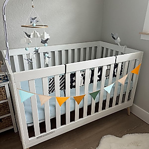 Uorbmaio Bunting Banner Triangle Flags Fabric, Garland Bunting Flag Banners for Birthday Wedding Baby Shower Party Supplies Classroom Nursery Playroom Decor(Brown Yellow)