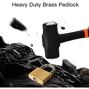 Guliffen Solid Brass Padlock with Key with 1-9/16 in. (40 mm) Wide Lock Body,Keyed Padlock for Sheds, Storage Unit School Gym Locker, Fence, Toolbox, Hasp Storage