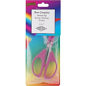 Havel's Sew Creative 5-1/2-Inch Curved Tip Sewing/Quilting Scissors-Pink Comfort Grips