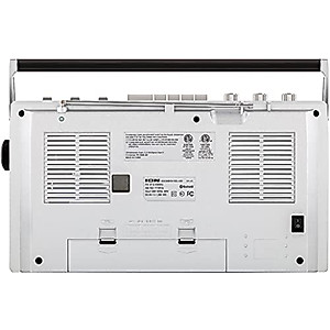 ION Audio Boombox Deluxe Stereo with Bluetooth AM/FM Radio Cassette Dual Speakers Full-Range Bass & Mic (Renewed)