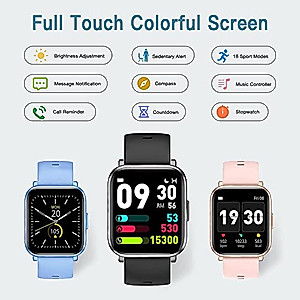 ZOSKVEE Smart Watch for Android iOS Phones, Smartwatch with Heart Rate Sleep Monitor, Pedometer Fitness Watch, Fitness Tracker with 5ATM Waterproof for Men, Women