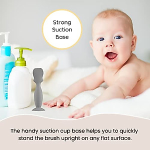 4 Pack Baby Diaper Cream Brush, Diaper Cream Spatula Applicator Silicone Baby Butt Paste Spatula for Babies, Newborn (Blue,Green,Gray,White)