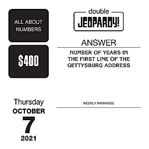 Jeopardy! 2021 Day-to-Day Calendar