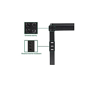 LIJQCI Full Size Bed Frame with Storage 18 Inch high Heavy Duty Metal Platform Mattress Foundation No Box Spring Needed