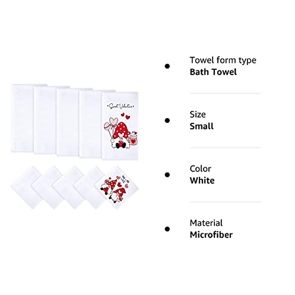 Sublimation Blank Towels, DIY Microfiber Kitchen Towels, Modern Multi Purpose Dish Towels for Kitchen Cleaning, 16 x 24 Inch, 12 x 12 Inch (White,10 Pieces)