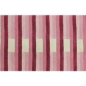 Casavani Hand Block Printed Boho Area Rug Hand Made Striped Tassel Rug Cotton Easy Washable Rugs Floor Carpet for Doormat Entryway Living Room Bedroom Hallway Balcony 10x16 Feet