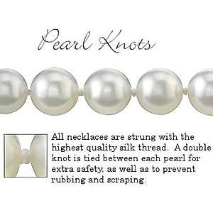 The Pearl Source Sterling Silver 11-12mm Round Genuine Black Tahitian South Sea Cultured Pearl Rubber Necklace in 16" Choker Length for Women